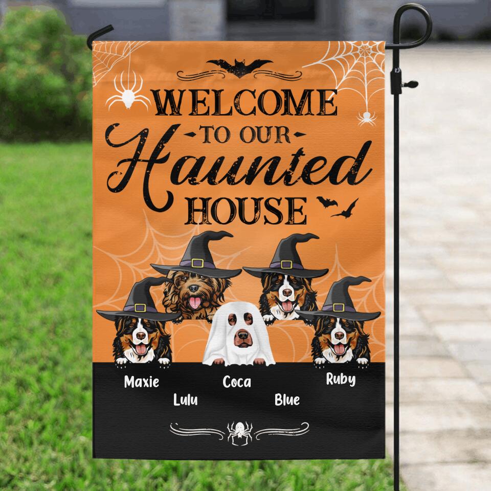 Personalized Dog Flag Sign - Gift Idea For Halloween/Dog Lover with up ...