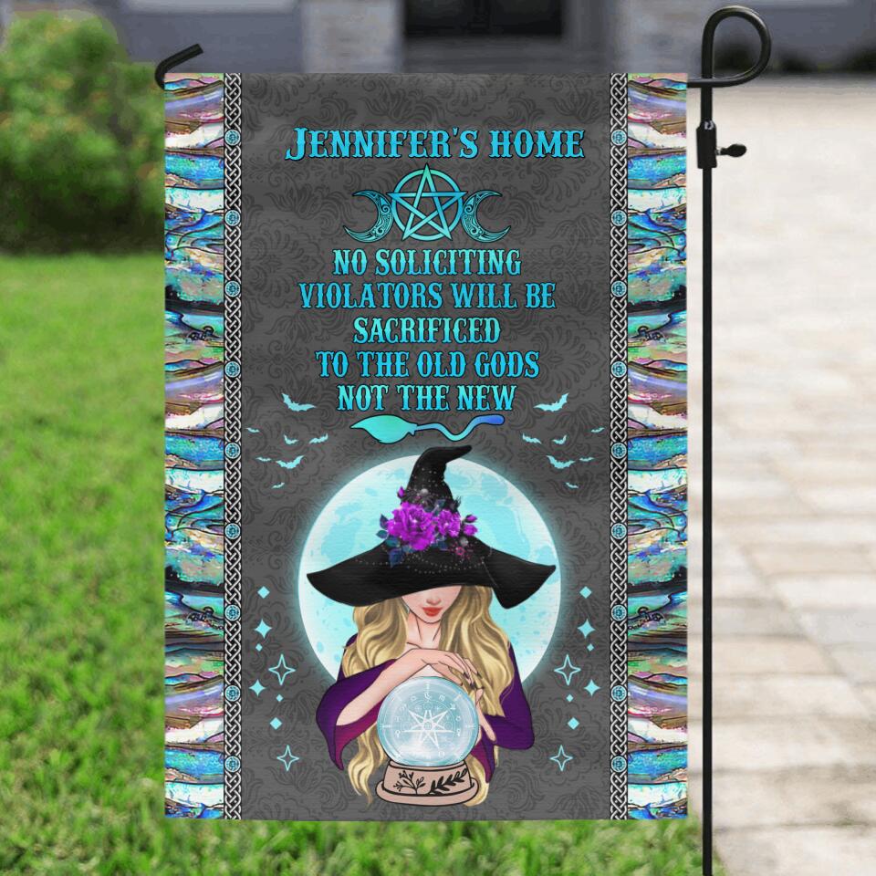 Custom Personalized Witch Flag Sign - Best Gift Idea For Halloween - N ...