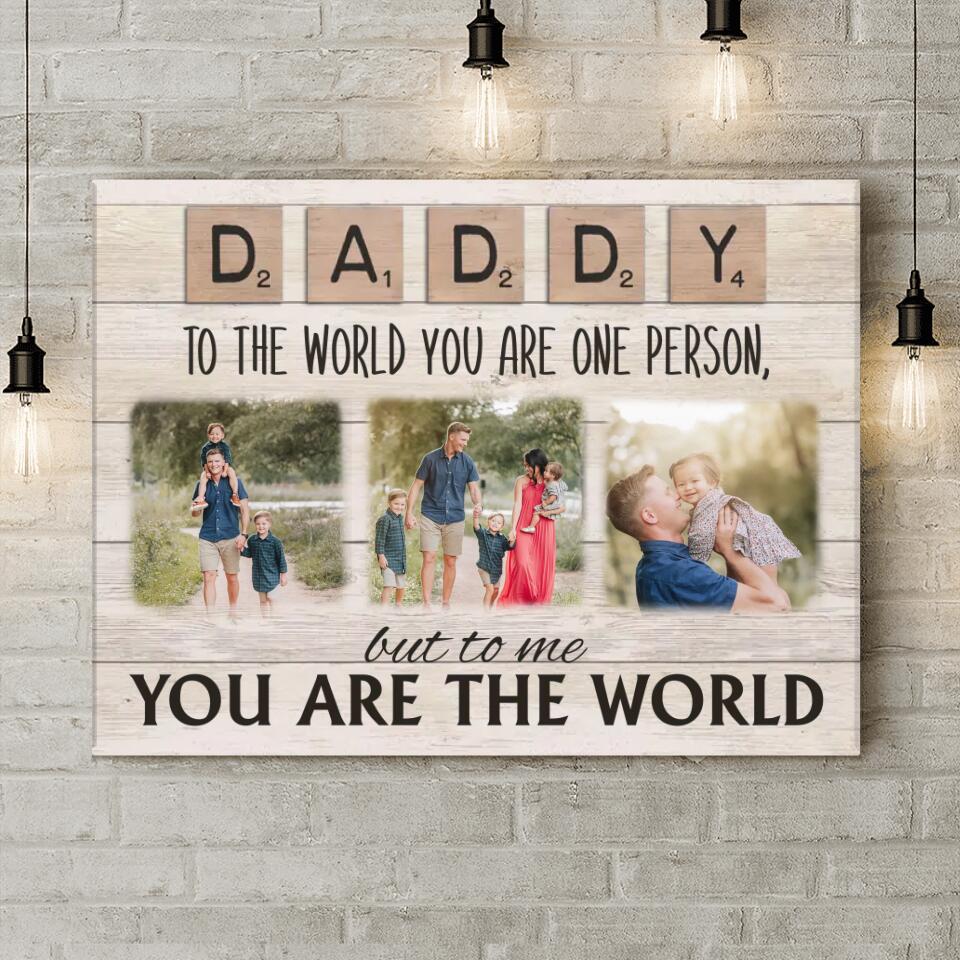 Personalized Daddy Canvas - Upload Photos - Father's Day Gift Idea For ...