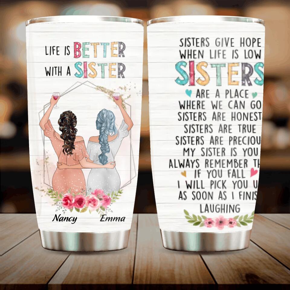 Custom Personalized Sisters Tumbler - Gift Idea For Sisters/ Birthday ...