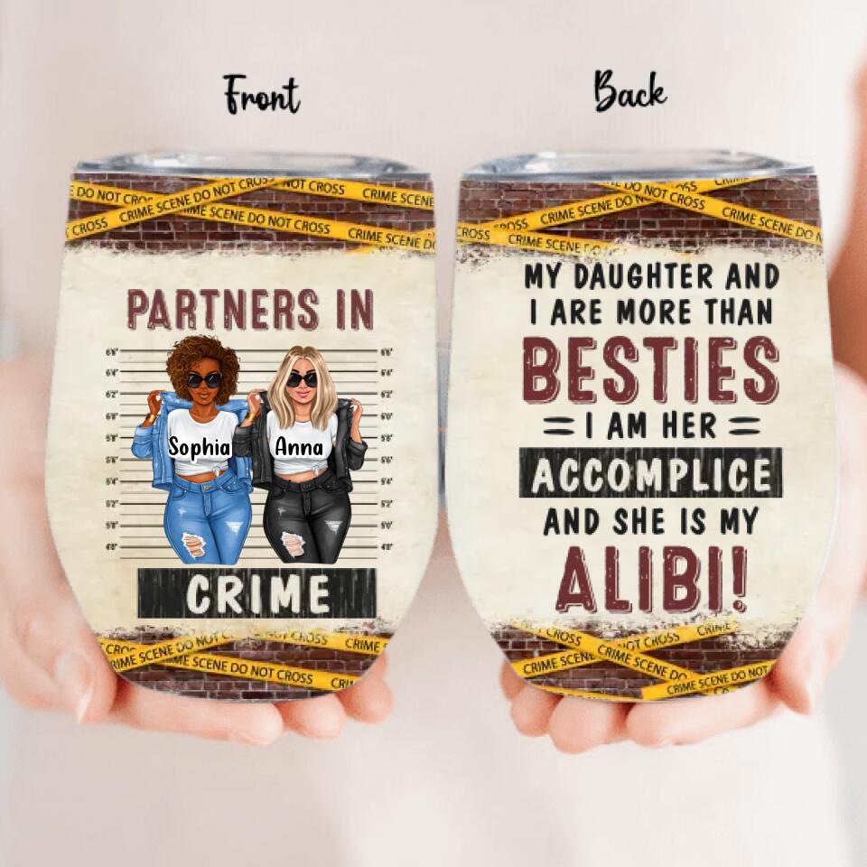 Custom Personalized Besties/Sisters Wine Tumbler - Gift Idea For Frien ...