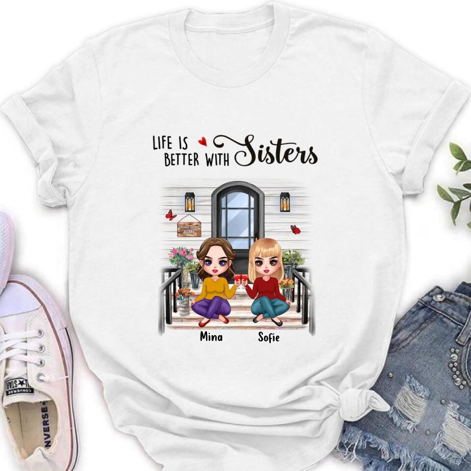 Custom Personalized Besties Front Porch T-shirt/ Long Sleeve/ Sweatshi ...