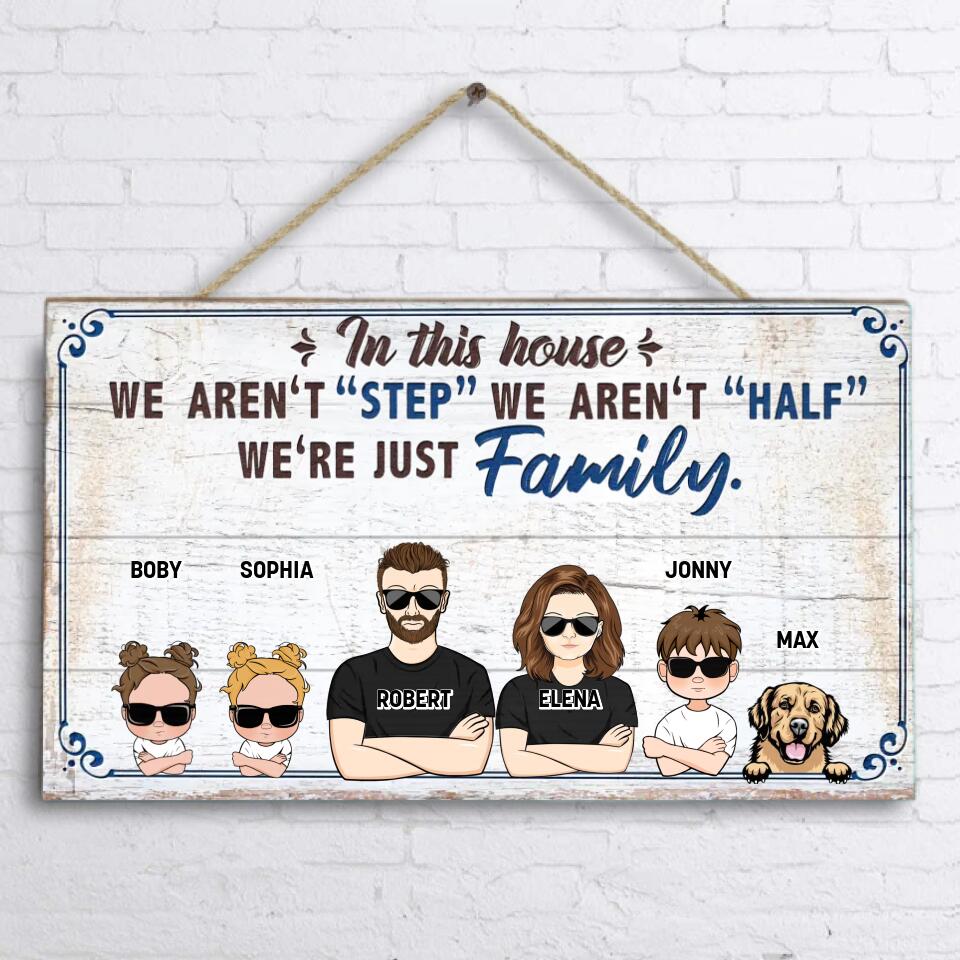 Personalized Family Wooden Sign - Couple With Up to 3 Kids And 3 Dogs ...