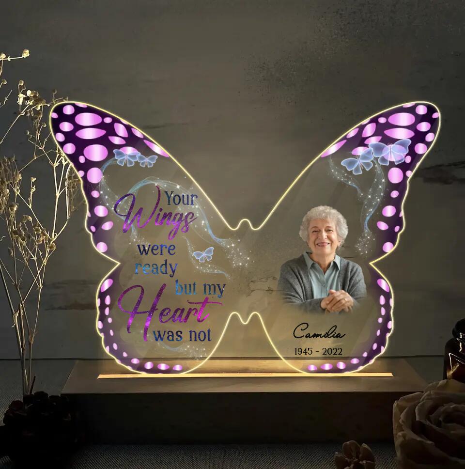 Custom Personalized Memorial Photo Acrylic Night Light - Memorial Gift ...