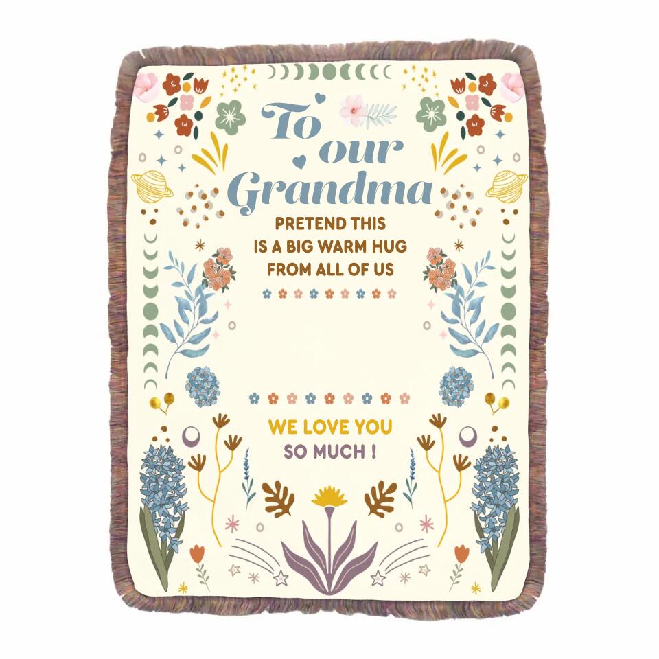 Custom Personalized Grandma Fringe Blanket - Mother's Day Gift Idea fo ...