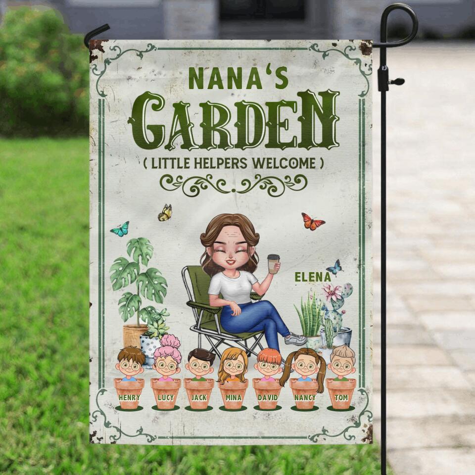 Custom Personalized Grandma's Garden Flag - Gift Idea For Grandma/ Mot ...