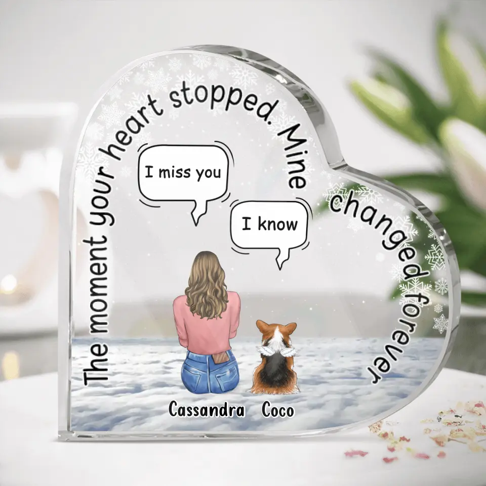 Personalized Pet Heart Shaped Acrylic Plaque - Up to 4 Pets - Gift Ide ...