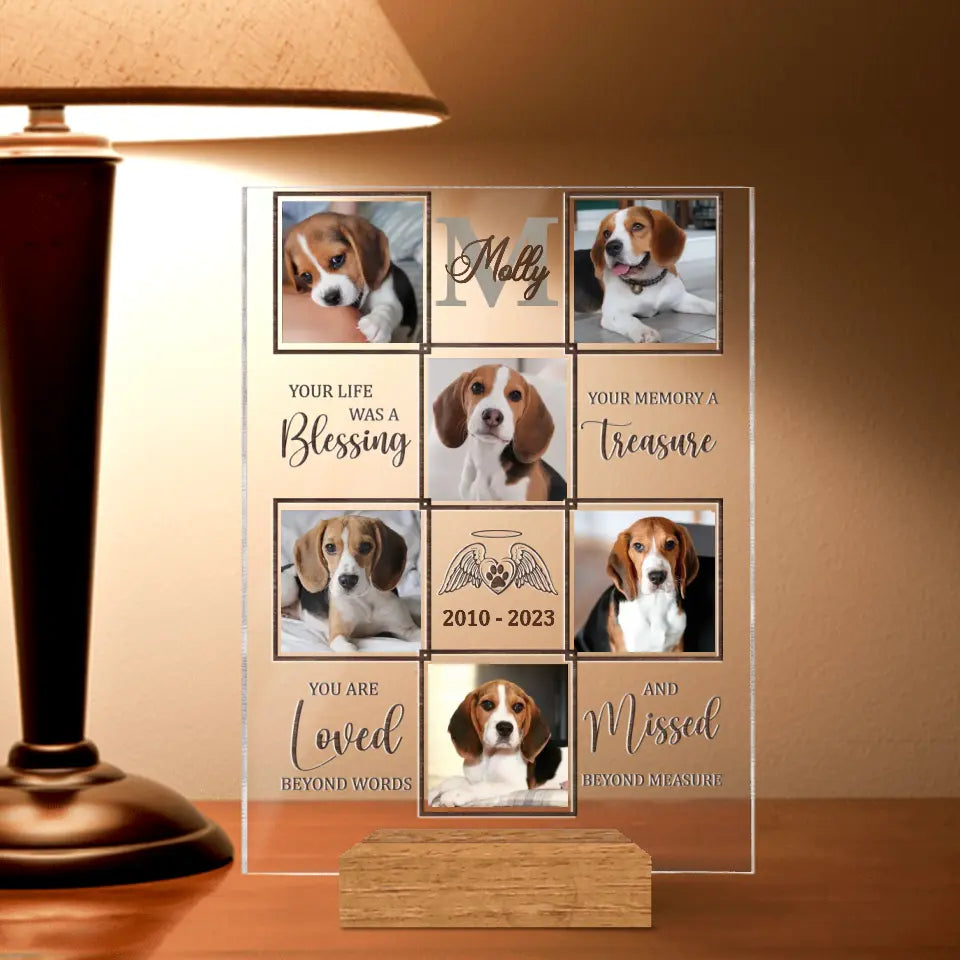 Custom Personalized Memorial Acrylic Plaque - Upload Photo - Memorial ...