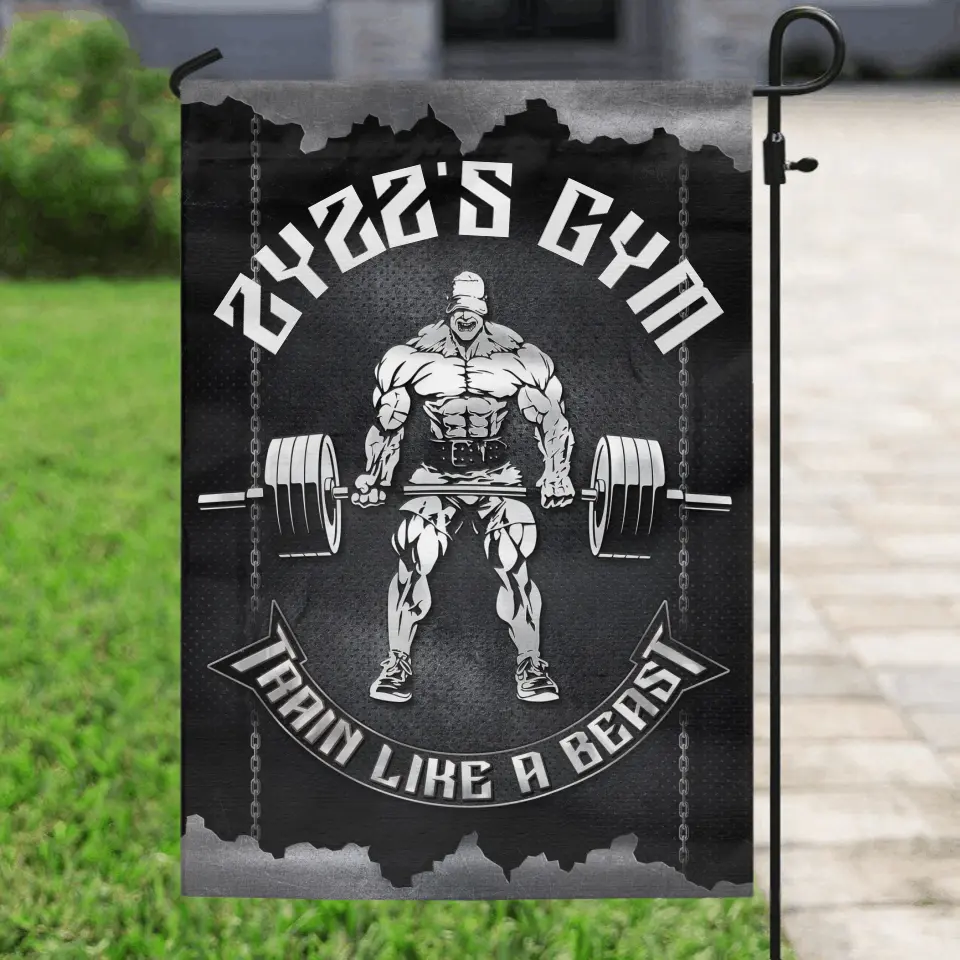 Custom Personalized Muscle Man Flag Sign - Gift Idea For Gym Fitness L ...