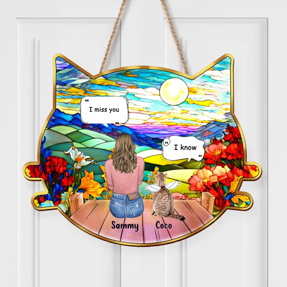 Custom Personalized Memorial Cat Wooden Sign - Up to 3 Cats - Gift Ide ...