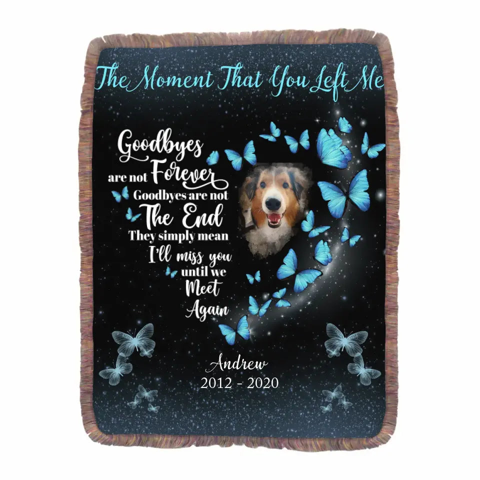 Custom Memorial Fringe Blanket - Upload Photo - The Moment That You Le ...