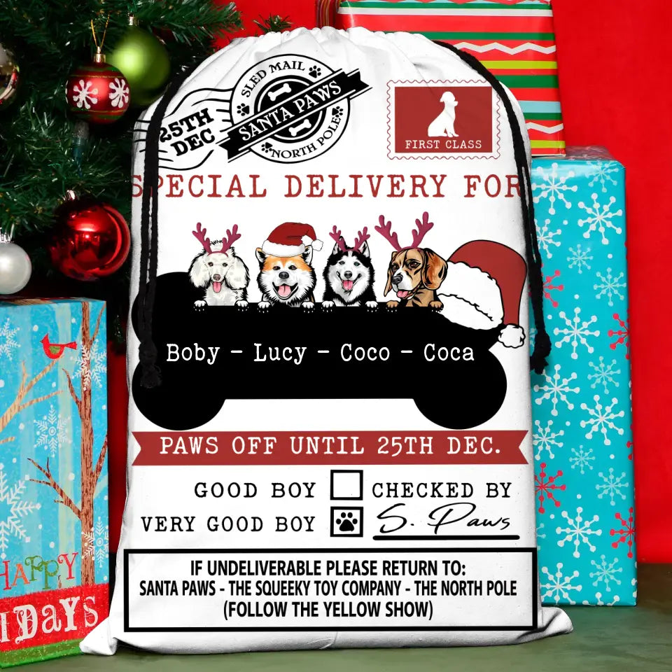 Custom Personalized Dog Santa Sack - Gift Idea For Christmas/Dogs Love ...