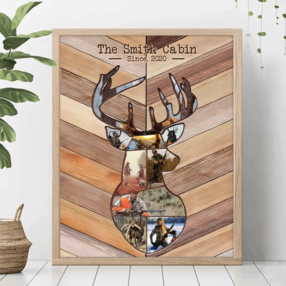 Custom Personalized Family Deer Hunting Poster - Upload Photos - Gift ...