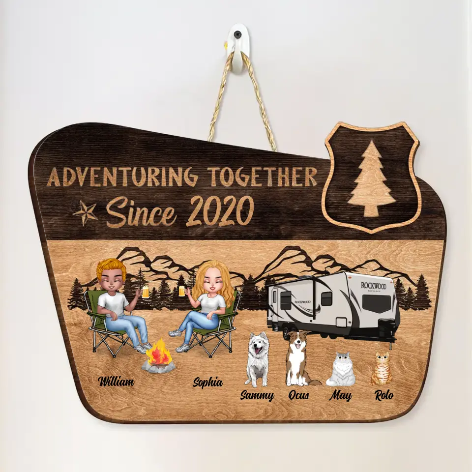 Custom Personalized Camping Door Sign - Gift for Camping Lovers - Camp ...