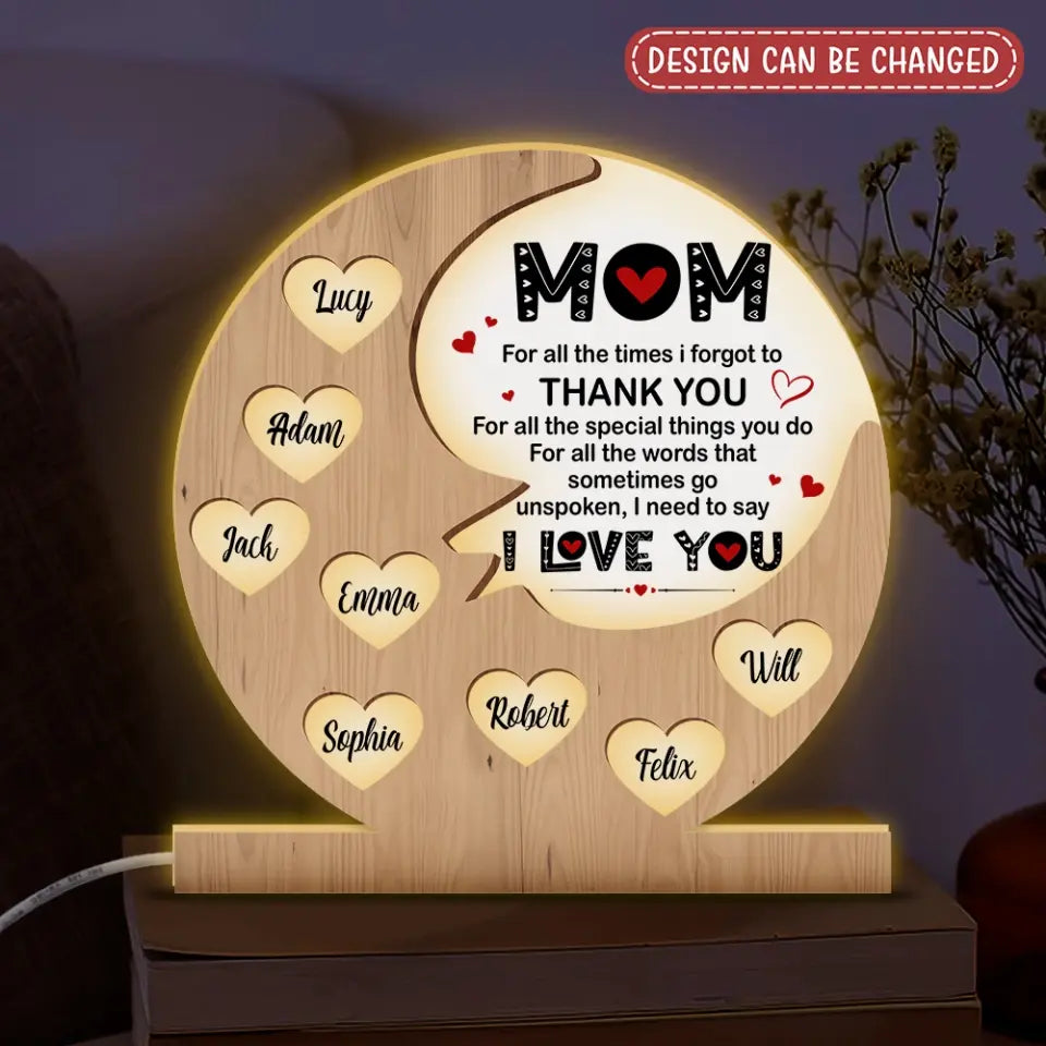 Personalized Mother Light Box - Up to 10 Kids - Gift Idea For Mother's ...