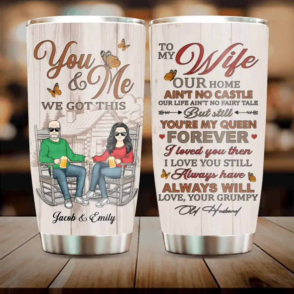 Custom Personalized Couple Tumbler - Gift Idea For Couple/Him/Her/Chri ...