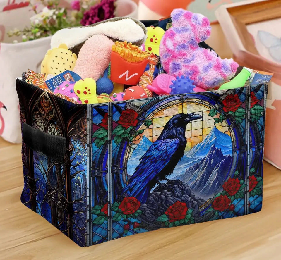 Custom Personalized Gothic Raven Decorative Storage Box - Unique Gothi ...