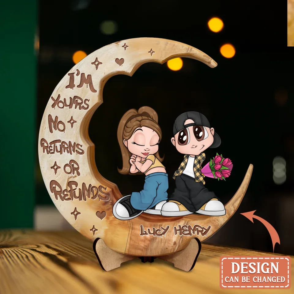 Custom Personalized Y2K Couple 2 Layered Wooden Art - Gift Idea For Co ...