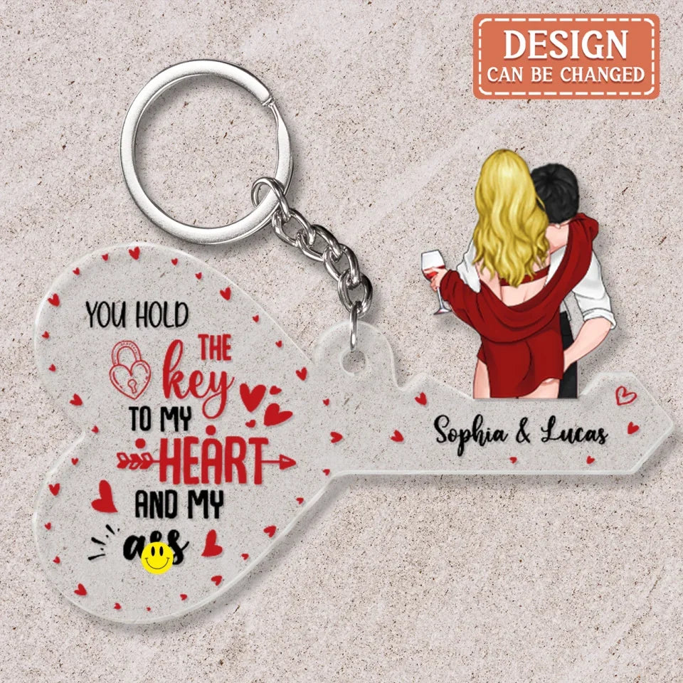 Custom Personalized Couple Acrylic Keychain - Valentine's Day Gift For ...