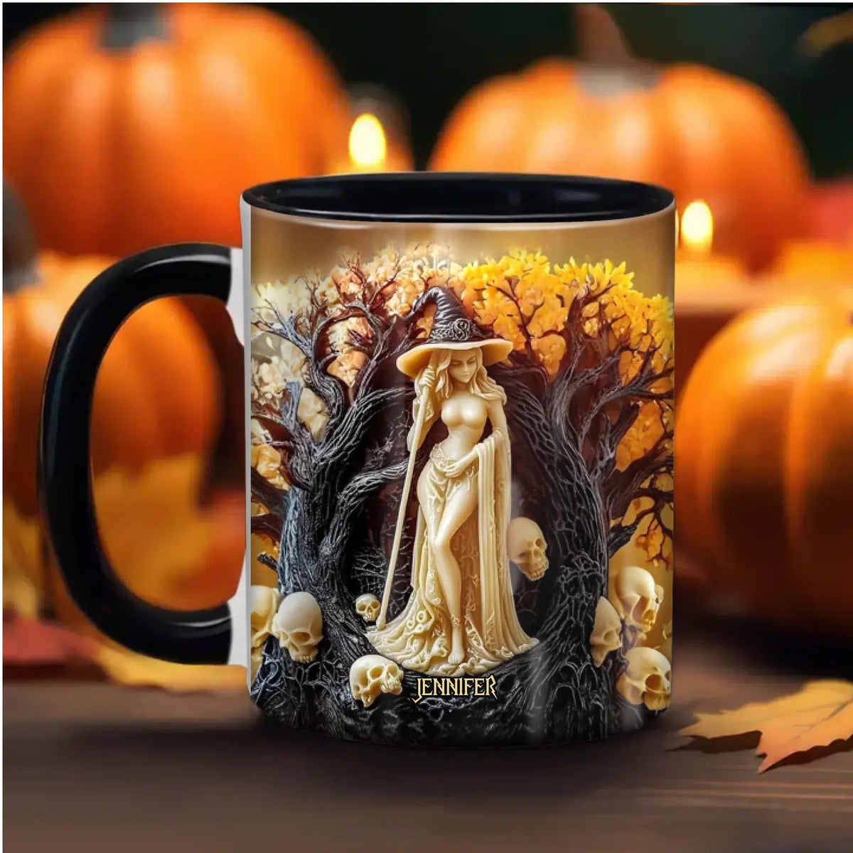 Personalized Witch Accent Mug - Gift Idea For Halloween/Witch - Custom ...