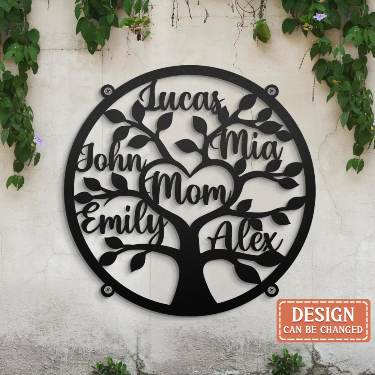 Custom Personalized Family Mom Black Metal Sign - Gift Idea For Family ...
