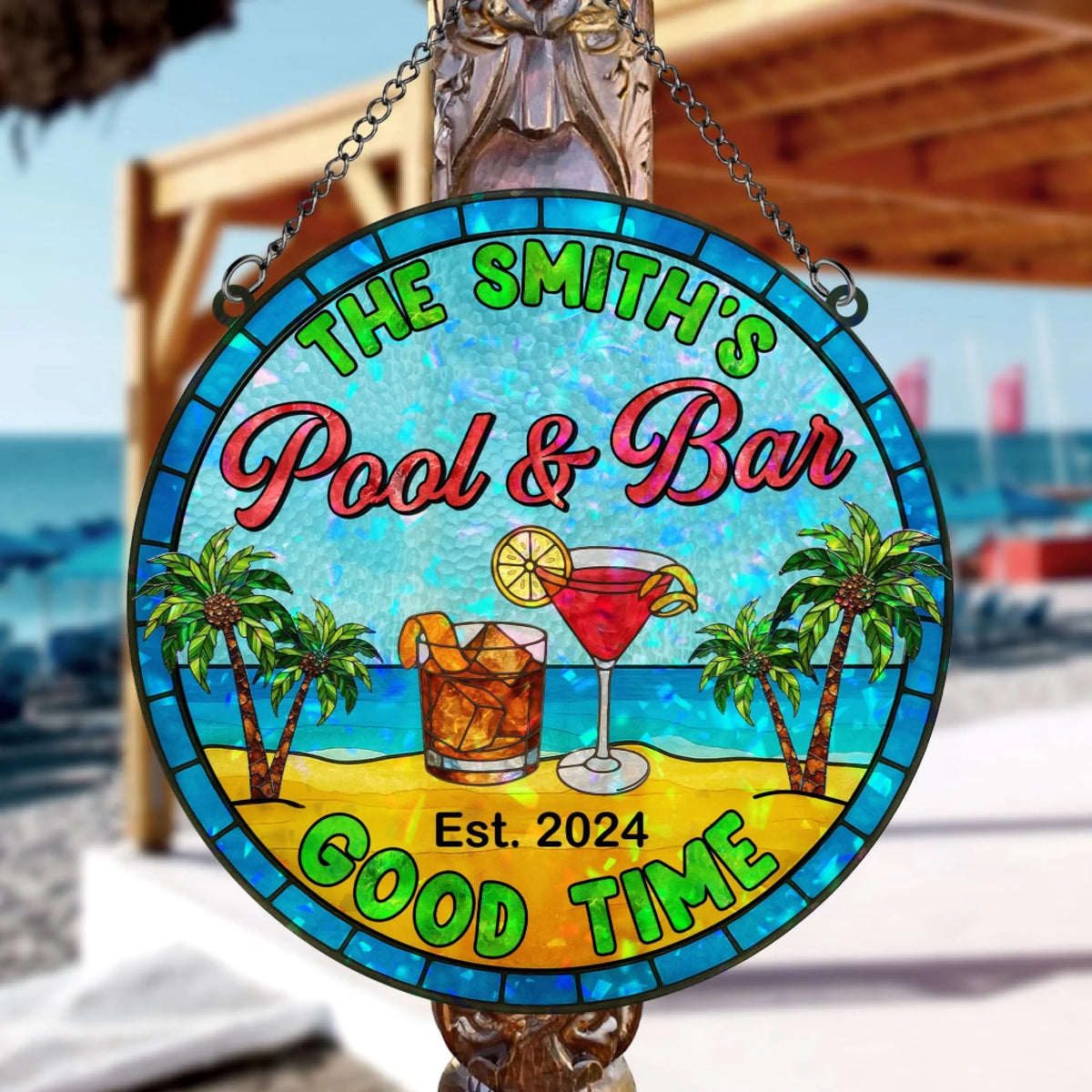 Custom Personalized Poolside & Bar Acrylic Suncatcher - Summer Gift Id ...
