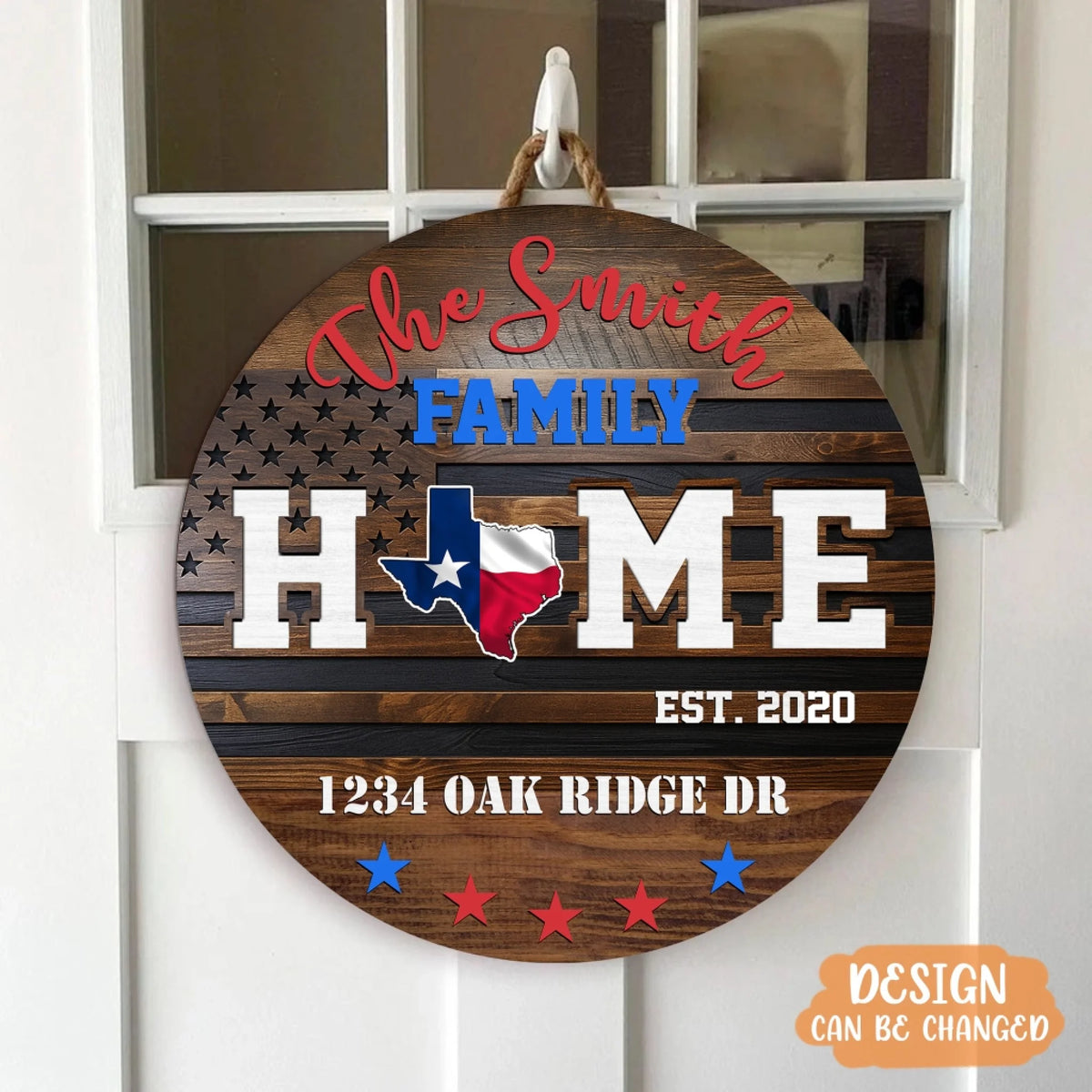 Custom Personalized Family Patriot Wooden Sign - Gift Idea For Family ...
