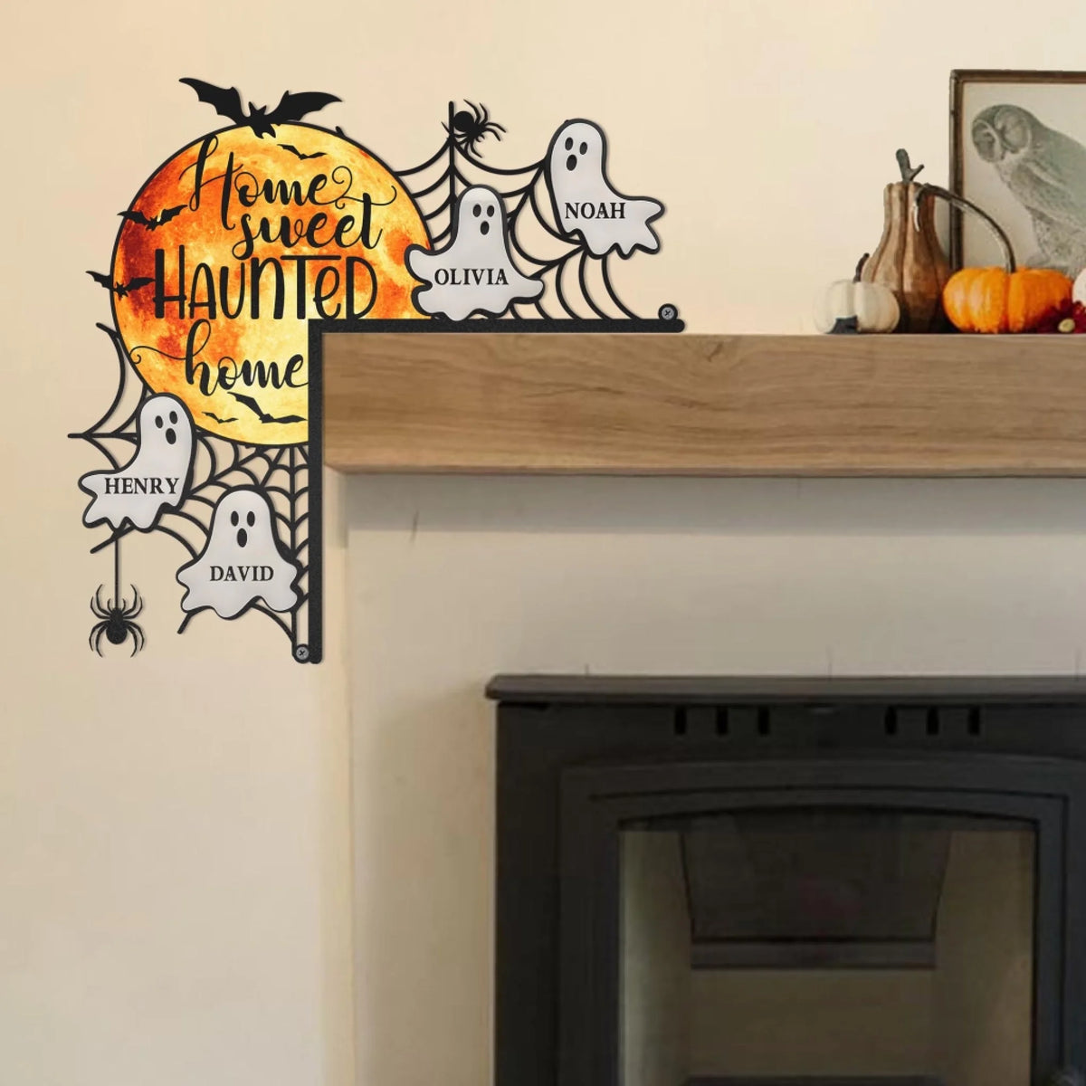 Personalized Horror Family Metal Sign - Wall Art With Custom Names For ...