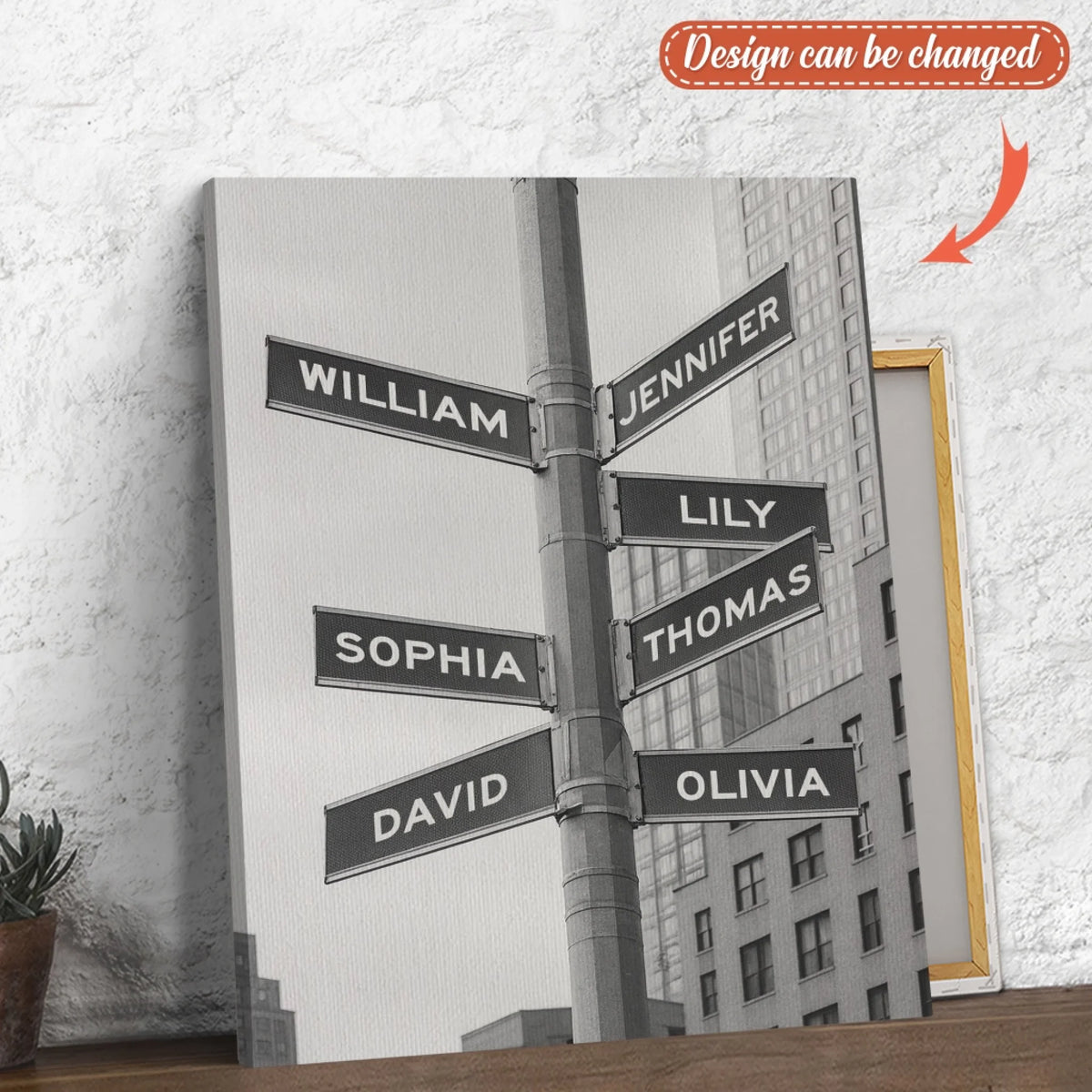 Personalized Street Sign With Black And White Photo Canvas - Up to 9 M ...
