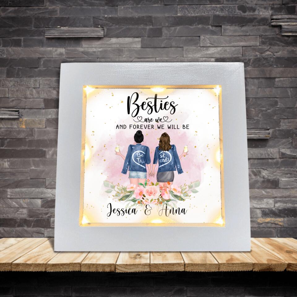 Custom Personalized Bestie Frame with Led - Gift For Best Friends - Be ...