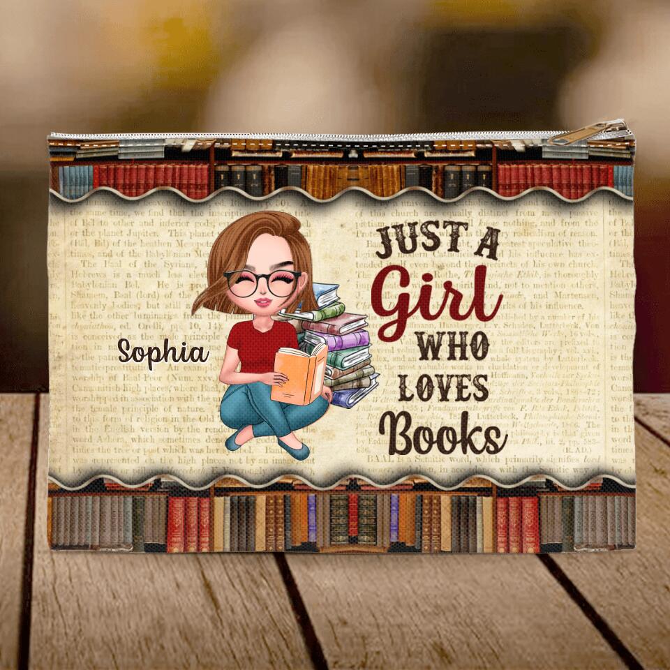 Custom Personalized Book Girl Accessory Pouch - Gift Idea For Book Lov ...