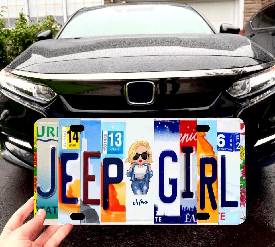 Custom Personalized Off-road Girl License Plate - Gift Idea For Friend ...